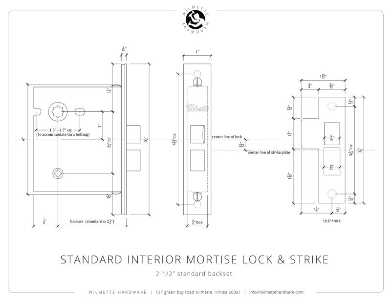Mortise Locks | Wilmette CutSheets
