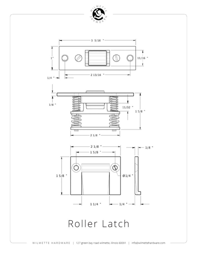 Roller Latch | Wilmette CutSheets
